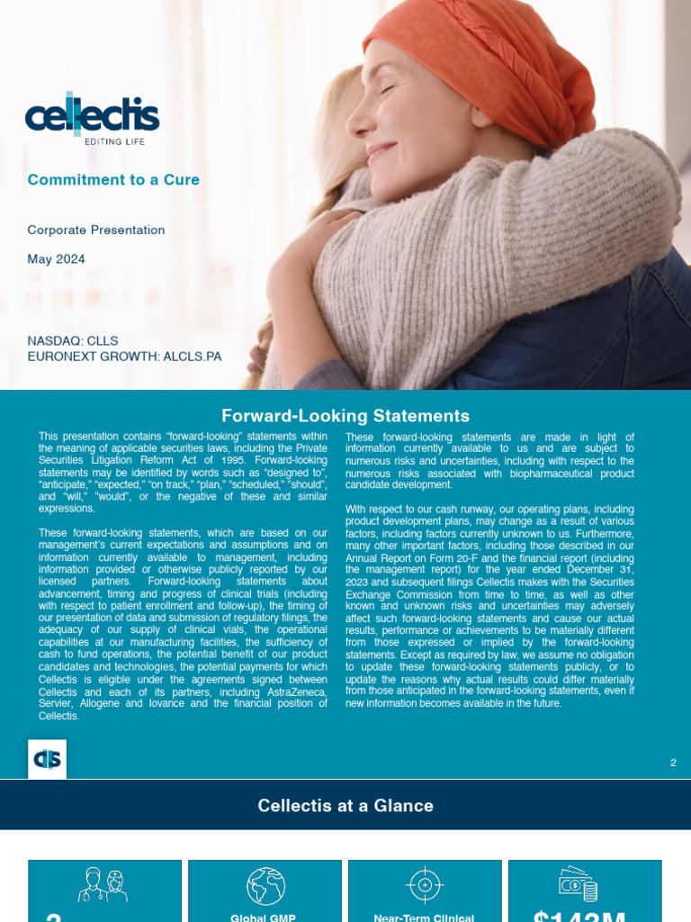 CLLS - Corporate Presentation - May 2024 (4) (1 | PDF | Hematopoietic ...