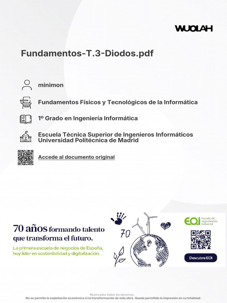 Wuolah Free Fundamentos T.3 Diodos | PDF | Ingeniería | Informática