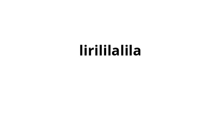 Lirililalila | PDF