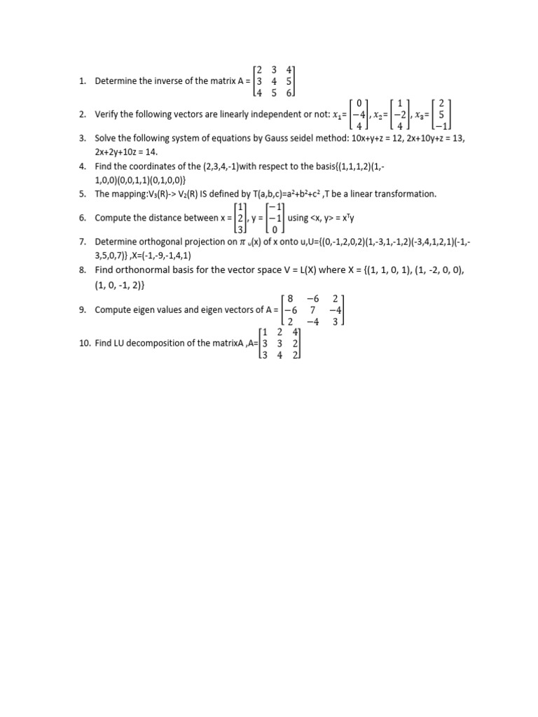 Mml Mid i Importent Questions | PDF