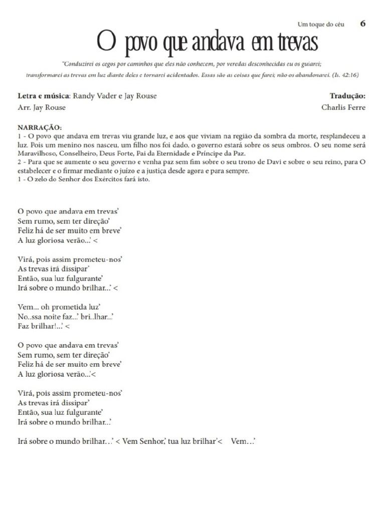 O Povo Que Andava em Trevas | PDF