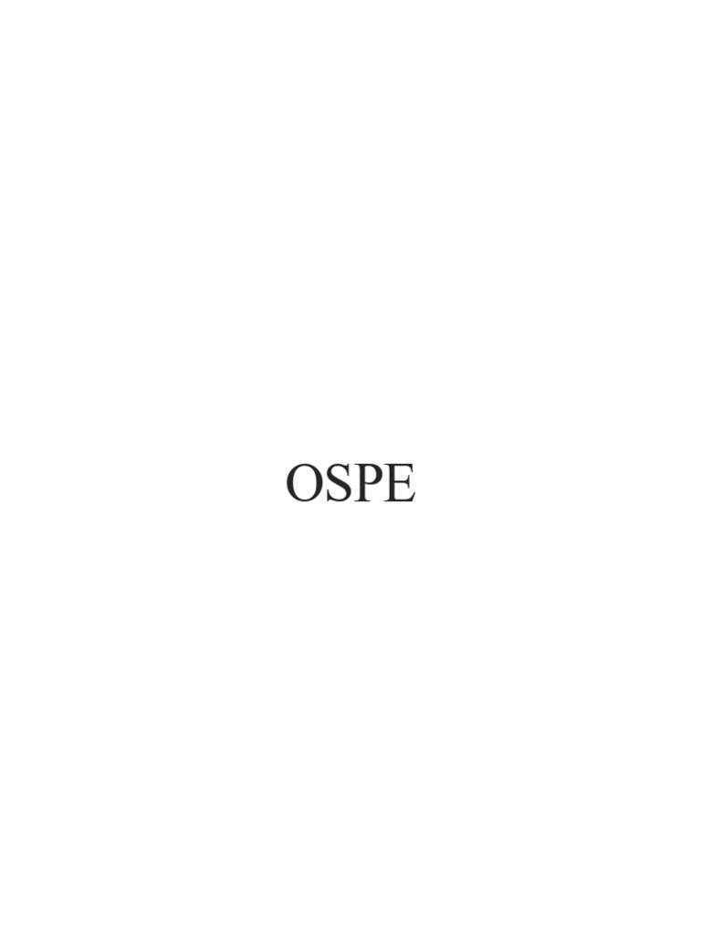 Final Ospe 2025 Questions With Answer | PDF | Mosquito | Hypertension