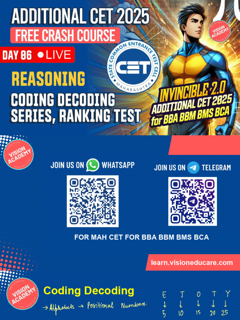 Reasoning Coding Decoding Series Ranking Day 6 | PDF