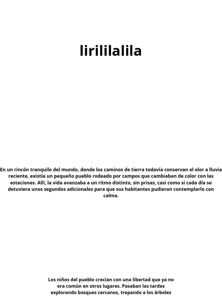 Lirililalila 1 | PDF