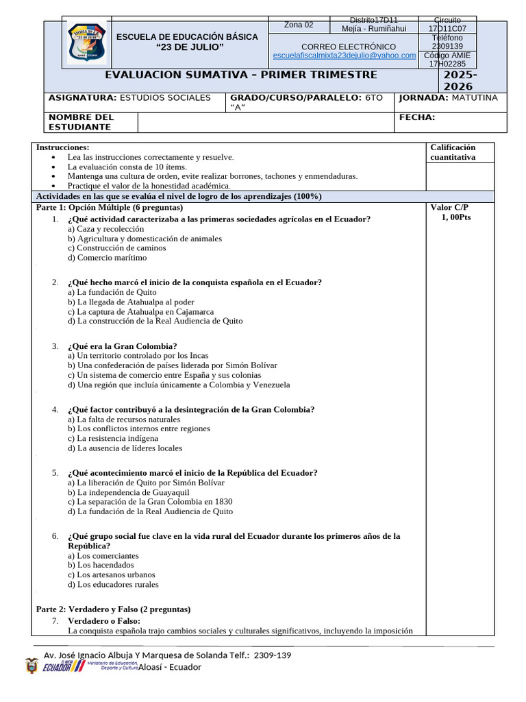Eess 6to | PDF | Ecuador | Colombia