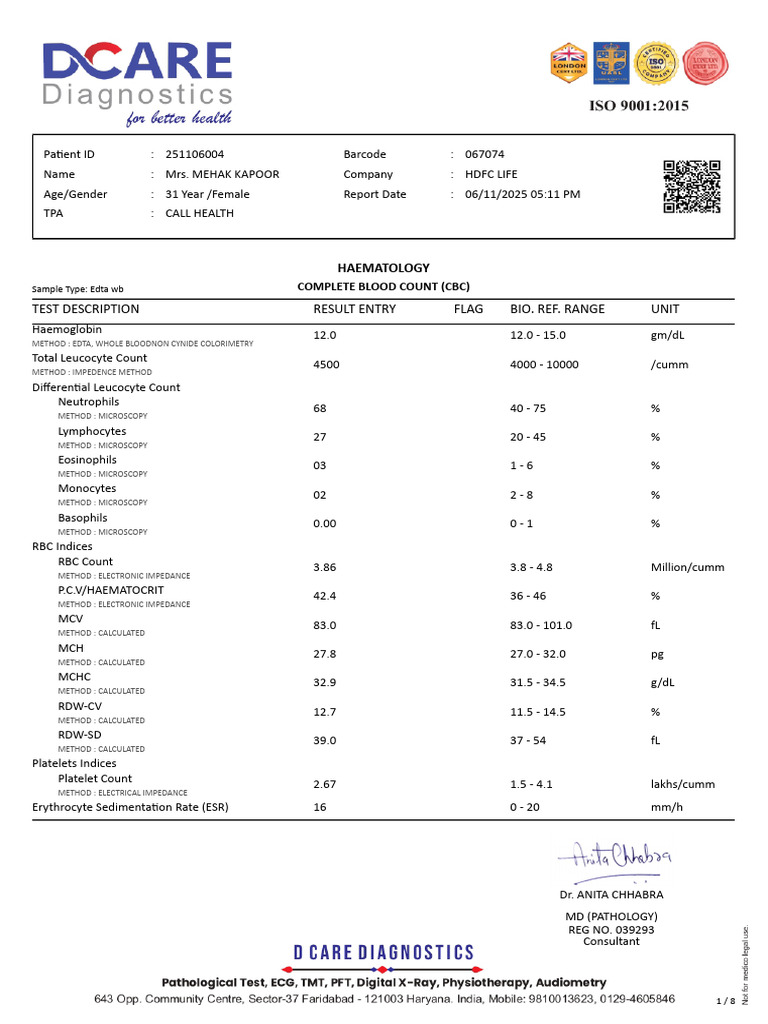 Path Lab Reports | PDF | Prediabetes | Diabetes