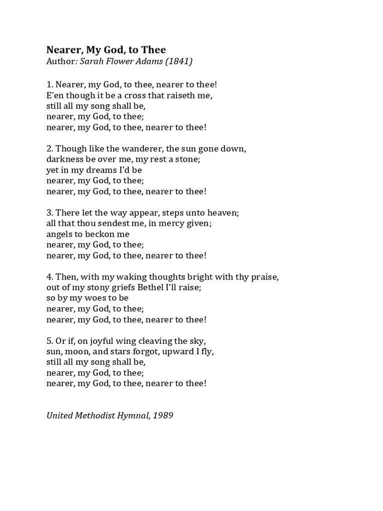 Nearer My God To Thee | PDF
