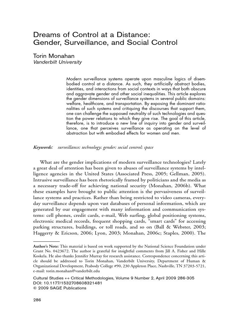 Gendered Impacts of Surveillance Systems | PDF | Radio Frequency ...