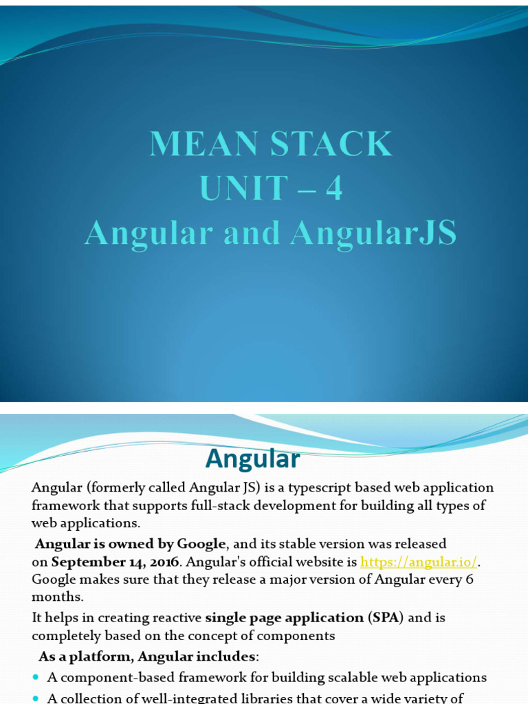 Angular | PDF | Angular Js | Model–View–Controller