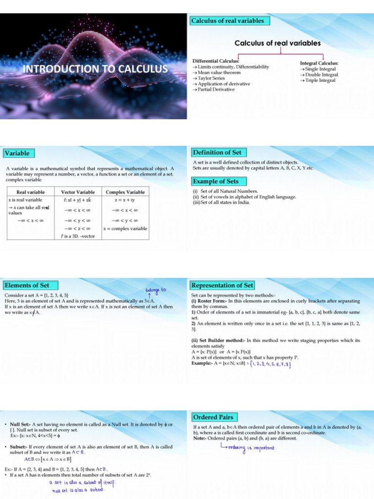 Lecture-01 - Introduction To Calculus Part - 01 4page | PDF