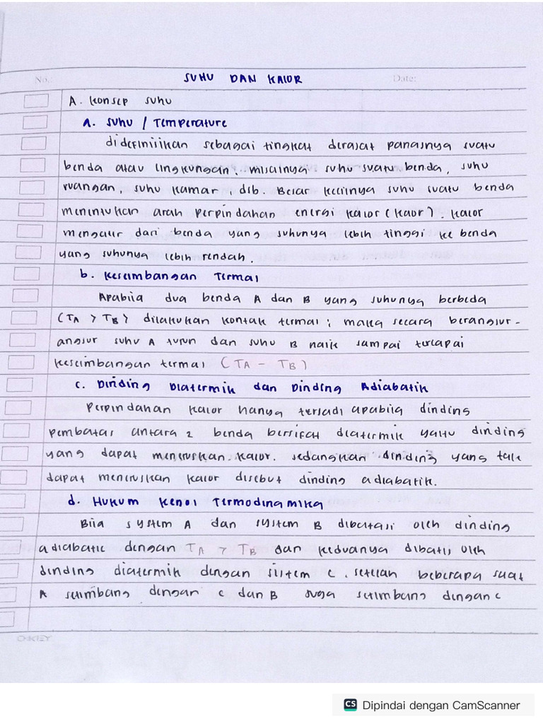 Reva Anjani - 25034071 Resume Suhu Dan Kalor | PDF