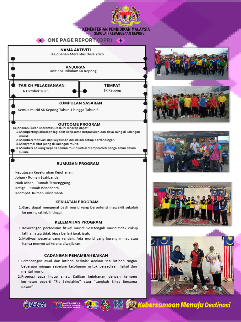 Kejohanan Merentas Desa SK Kepong 2025 | PDF