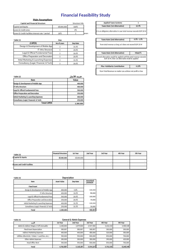 Financial Feasibility Study Overview | PDF | Net Present Value | Equity ...