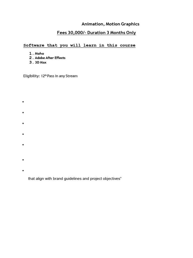 29 Animation Syllabus | PDF | Graphics | Animation