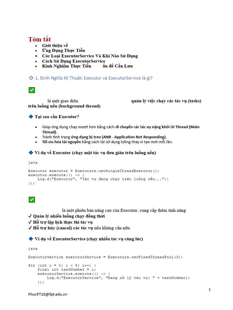 Slot13 Using Executor - ExecutorService | PDF