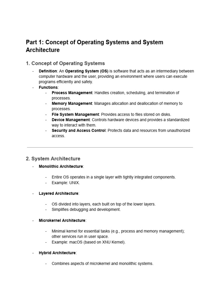 OS | PDF | Operating System | Kernel (Operating System)