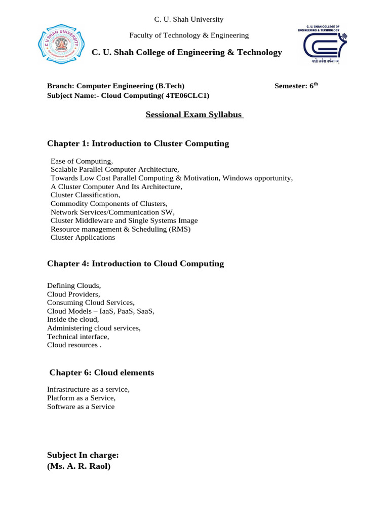 CLC Sessional Syllabus | PDF