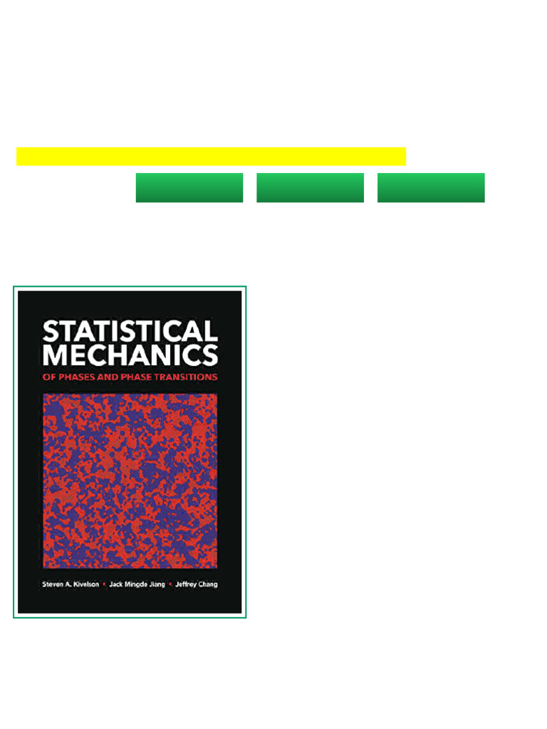Statistical Mechanics of Phases and Phase Transitions 1st Edition ...