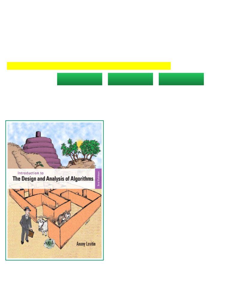 Introduction to the Design and Analysis of Algorithms 3rd editio all ...