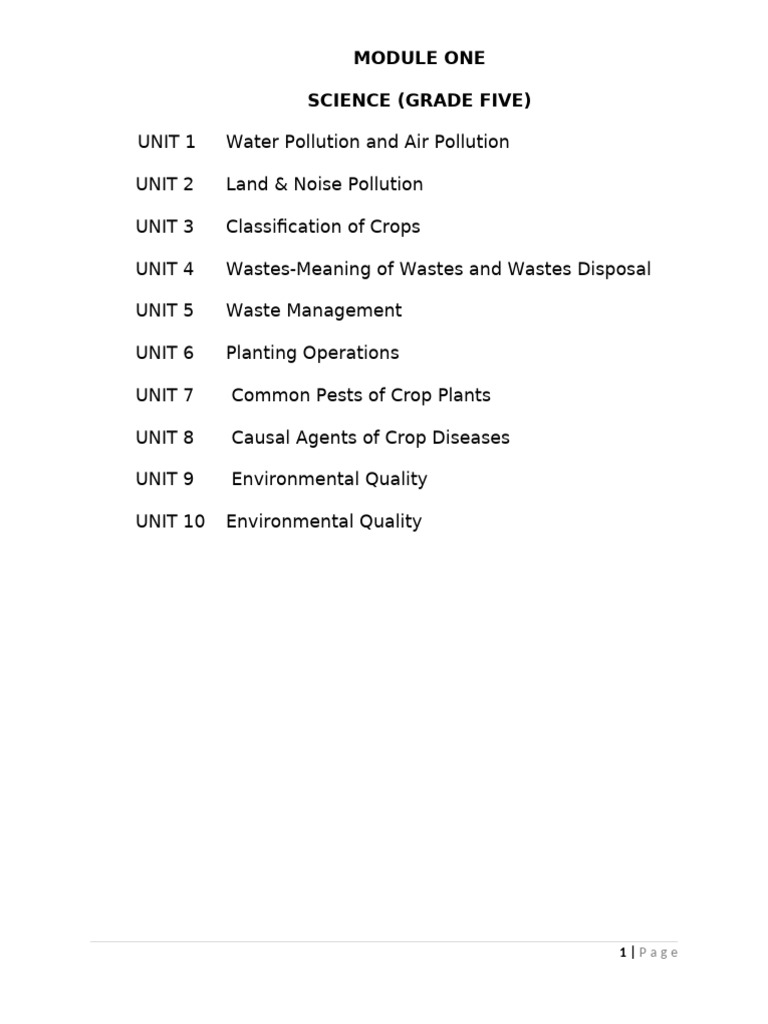 Science Grade Five | PDF | Waste | Water Pollution