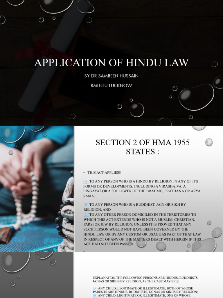 Understanding Hindu Law Applications | PDF | Religious Conversion ...