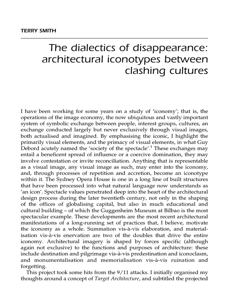 CQ - Architectural Iconotypes & Clashing Cultures | PDF | September 11 ...