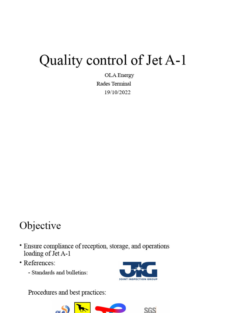 Jet A-1 Quality Control Procedures | PDF | Jet Fuel | Density