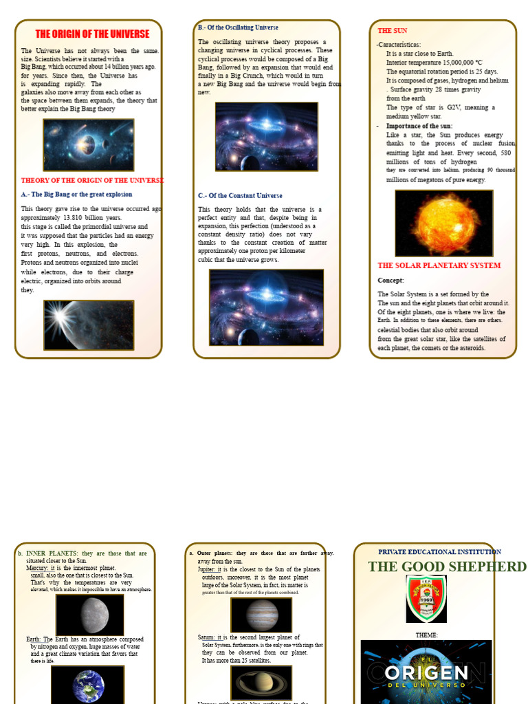 Oscillating Universe and Solar System Overview | PDF | Universe | Sun