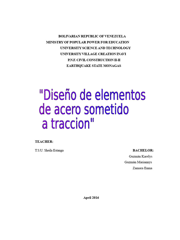 Design of Steel Elements in Tension | PDF | Fracture | Deformation ...