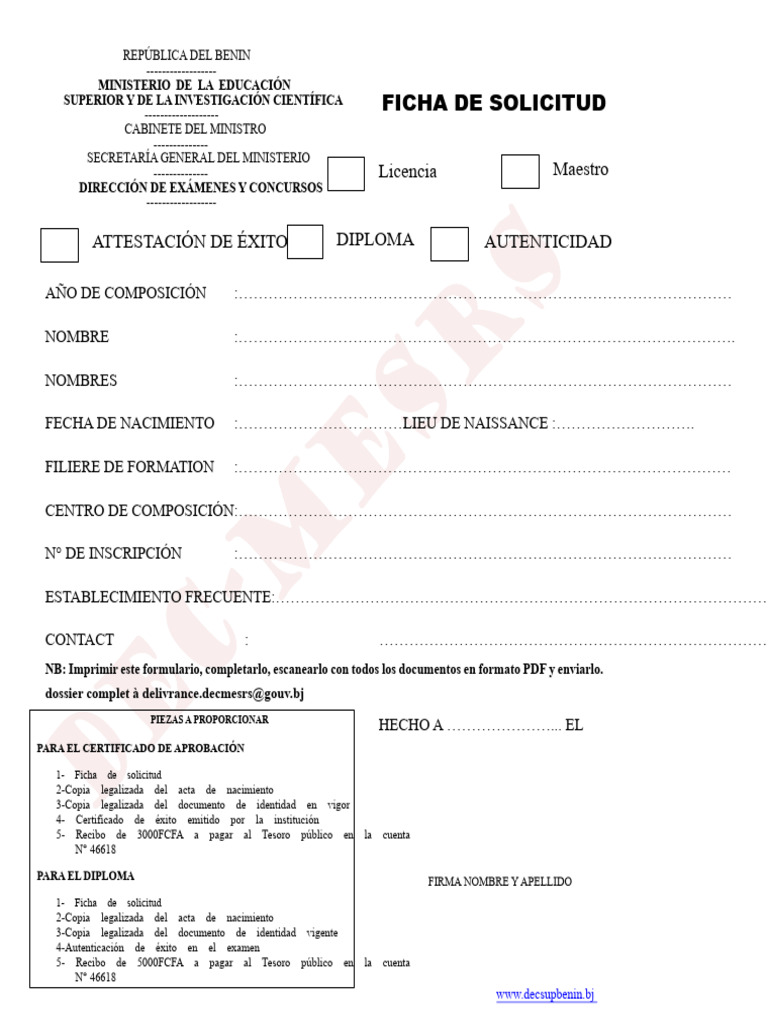 FICHA-SOLICITUD-MÁSTER-Y-LICENCIA | PDF