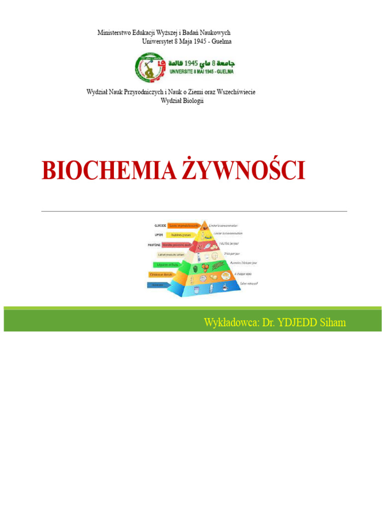 Biochemia Żywności | PDF