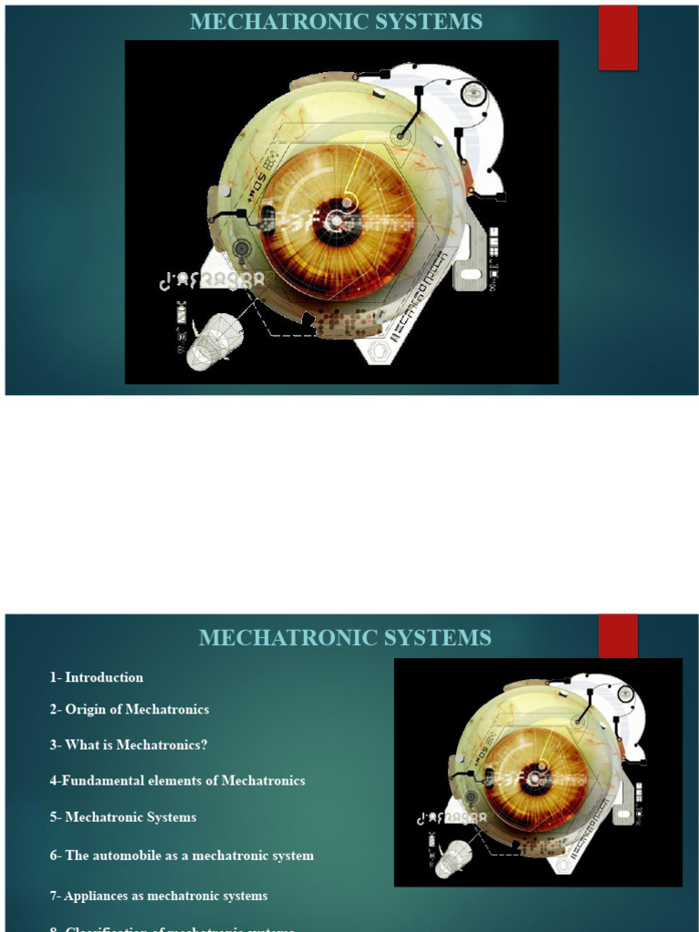 UNIT 1 - TOPIC 1 - Mechatronic Systems | PDF | Mechatronics | Automation