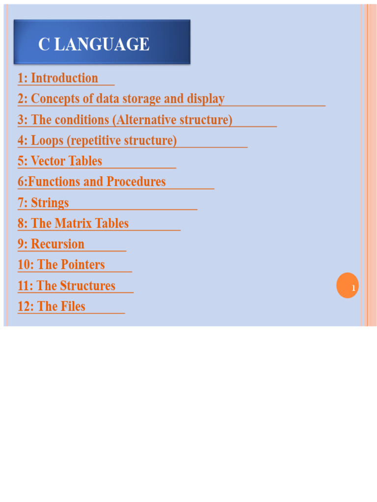 C Language Course | PDF | C (Programming Language) | Integer (Computer ...