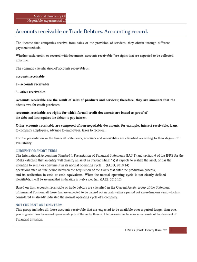 General Accounting Ii Topic 2 Accounts and Receivable Documents PDF ...