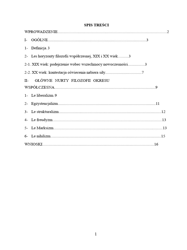 SPIS TREŚCI 2122 OKRES WSPÓŁCZESNY | PDF