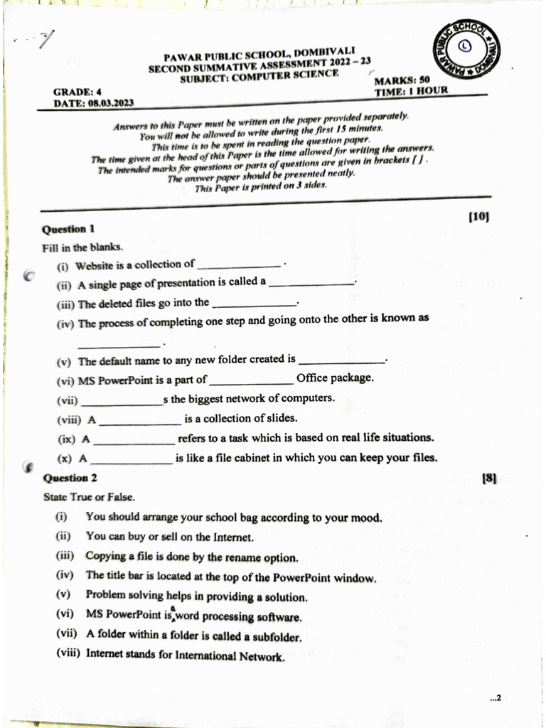 f14b9230 35ca 4a70 803d 4be574da0c63 Grade 4 Computer Science | PDF