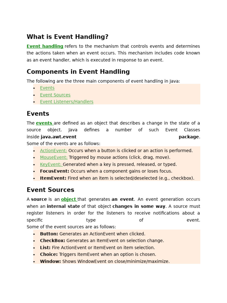 Unit V Event and GUI Programming | PDF | Class (Computer Programming ...