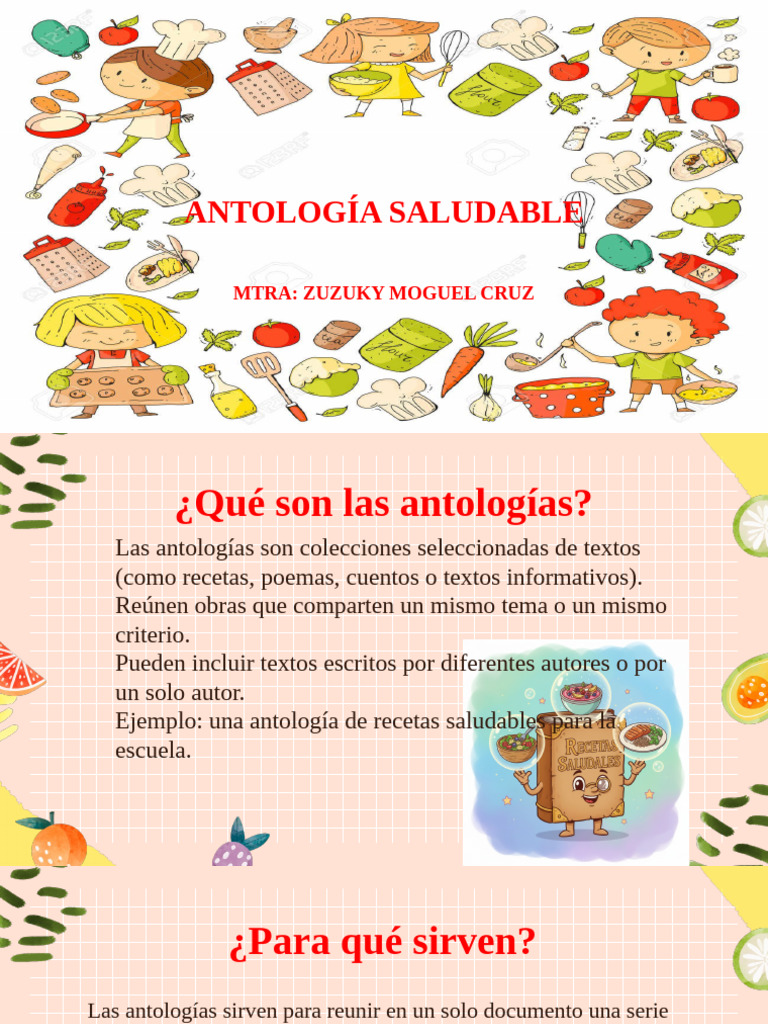 Antología Saludable Pdf Información Aprendizaje