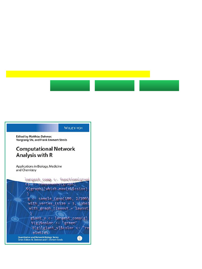 (Ebook) Computational Network Analysis with R: Applications in Biology ...