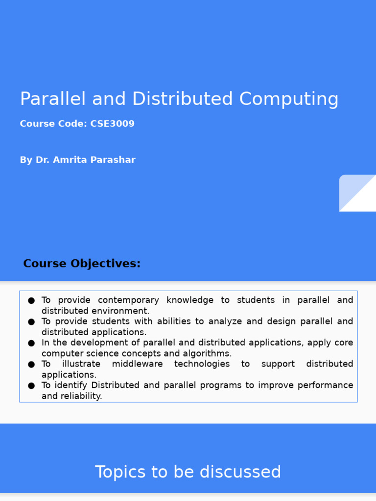 Parallel and Distributed Computing - Unit-3 | PDF | Client–Server Model ...