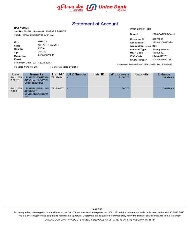 Bank statement | PDF | Banking | Service Industries