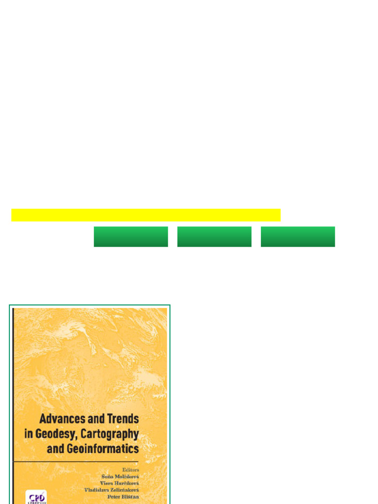 (Ebook) Advances and Trends in Geodesy, Cartography and Geoinformatics : Proceedings of the 10th ...