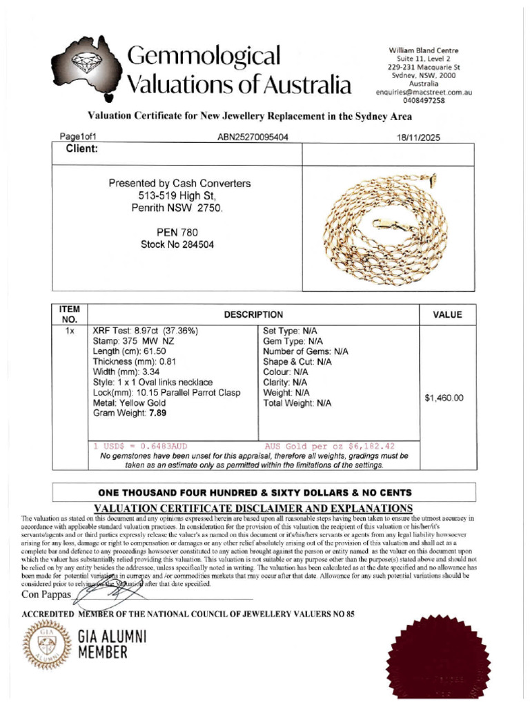 1460 Valuation 024300284504 Pdf