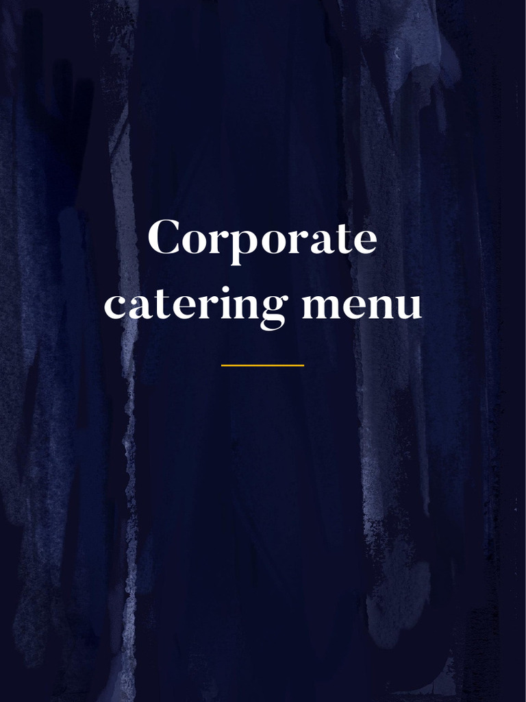Corporate Catering Menu Options | PDF | Salad | Desserts