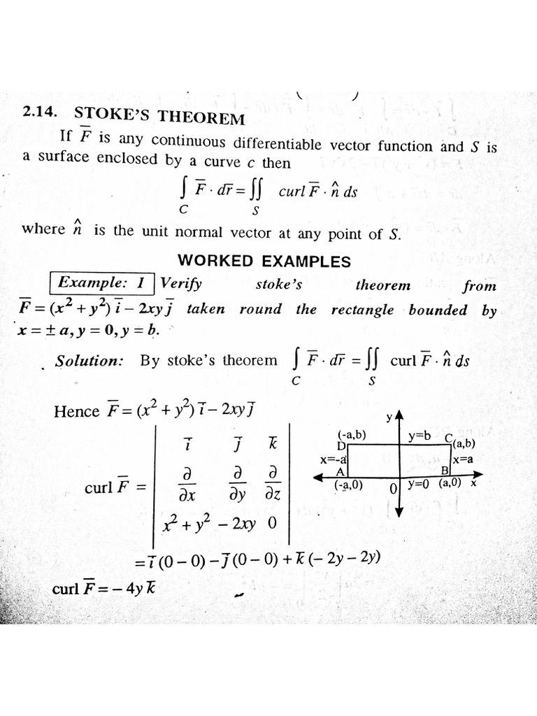 Stokes Theorem and Practice Questions | PDF