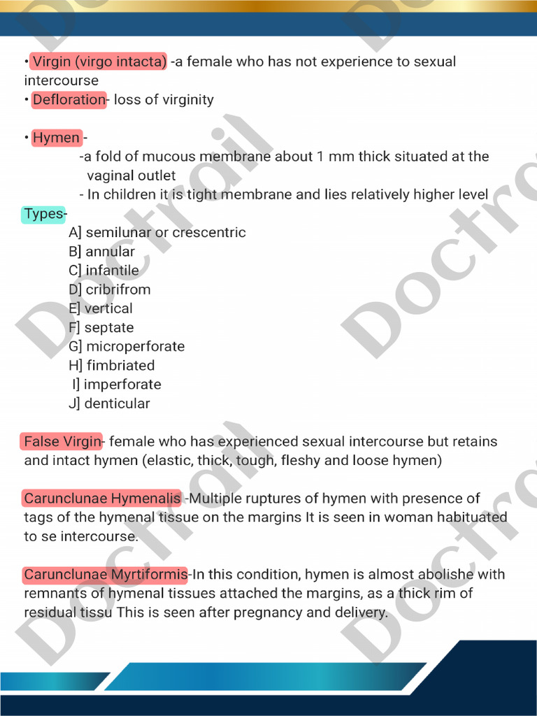 Virginity, Pregnancy and Delivery | PDF