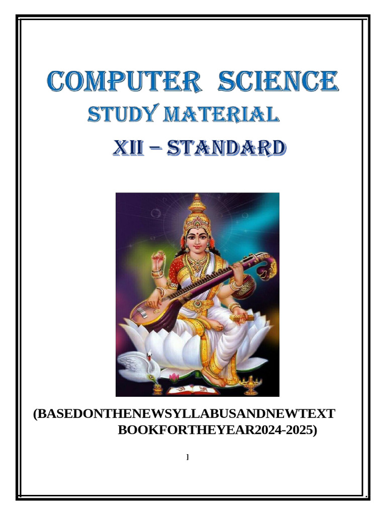 Xii Cs Full Material for Scoring More Marks (1) | PDF | Parameter ...