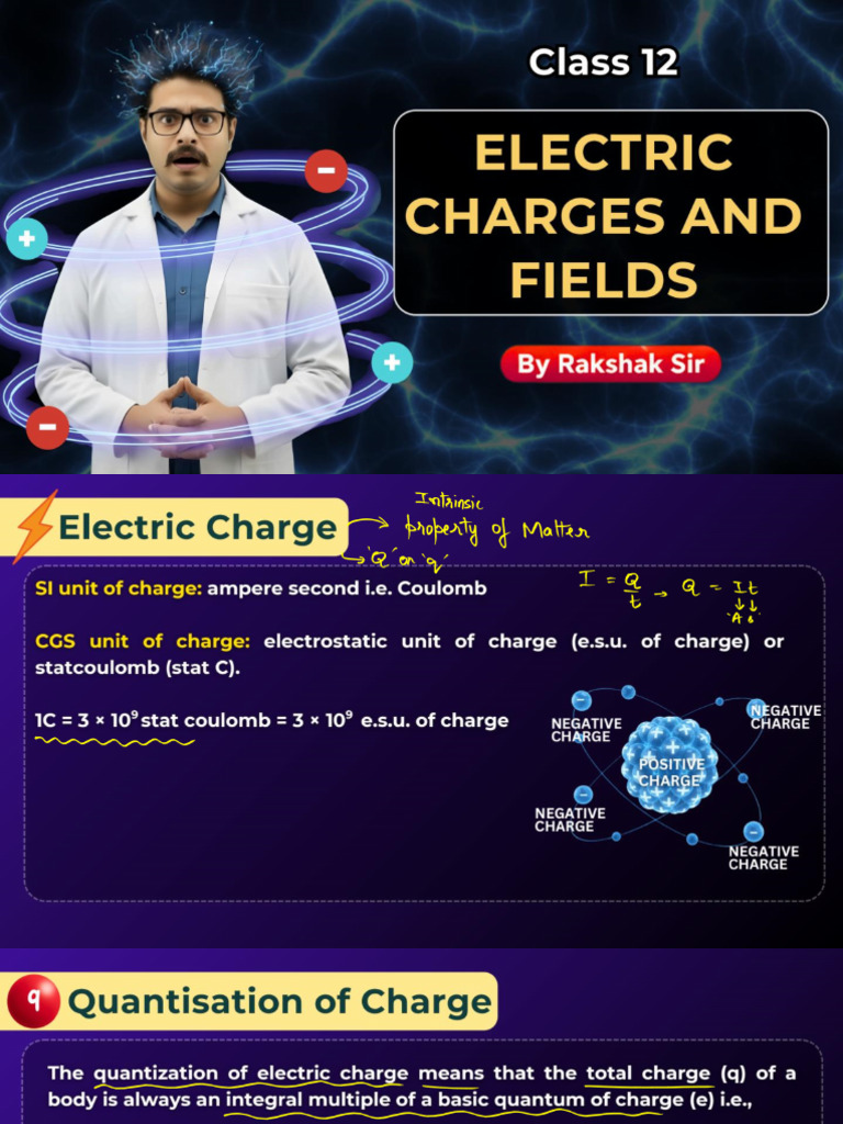 Electric Charges and Fields (1) Final | PDF