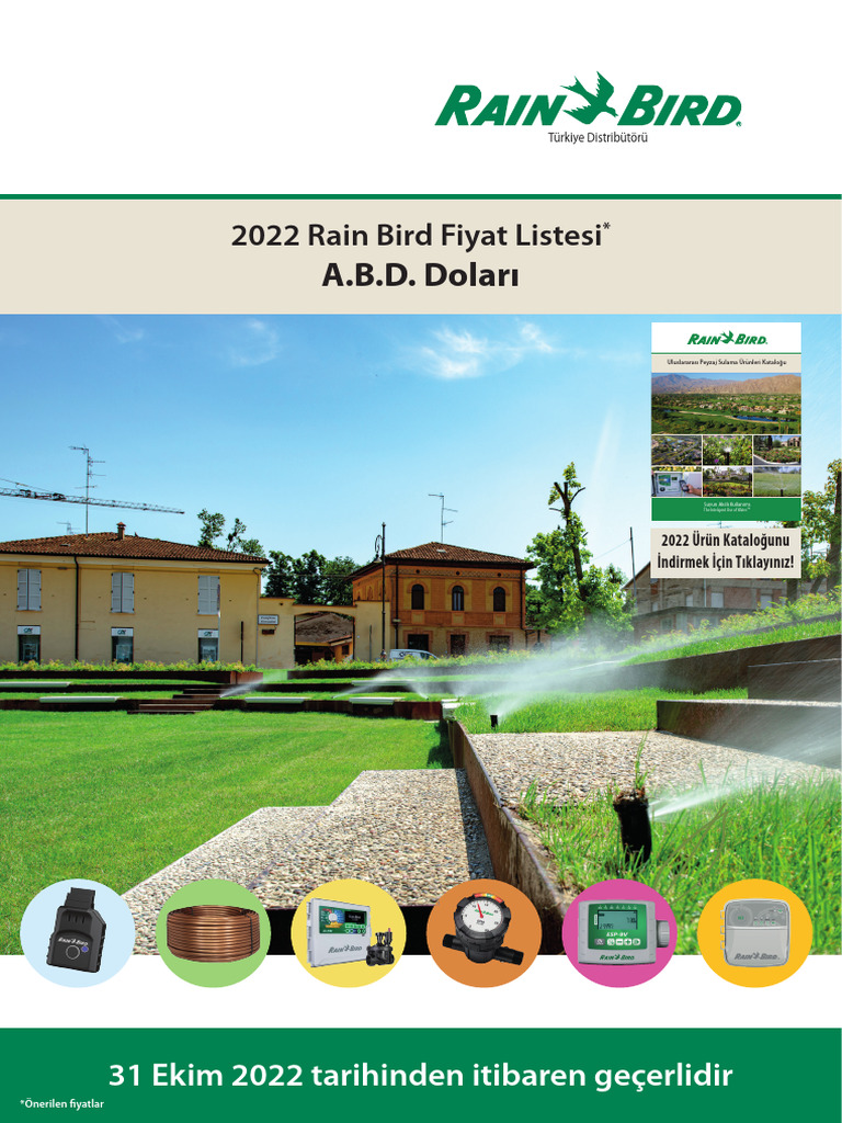 Rain Bird Fiyat Listesi - Distributor Logosuz Price List Construction ...