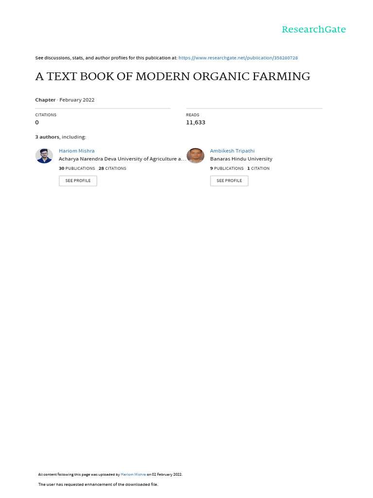 A Textbook of Modern Organic Farming | PDF | Organic Farming | Agriculture